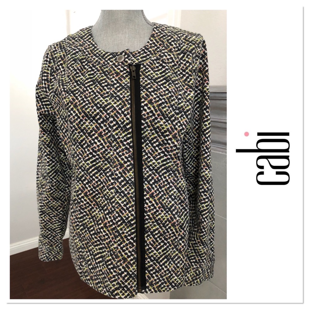 Brand New Cabi Jacket With Off-Center Zipper - Gem
